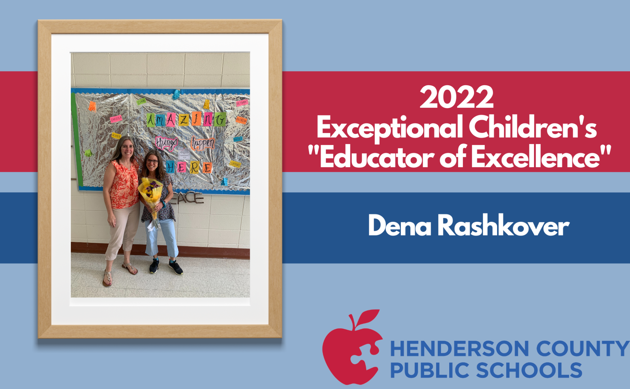 Dena Rashkover is the HCPS 2022 Exceptional Children’s “Educator of ...